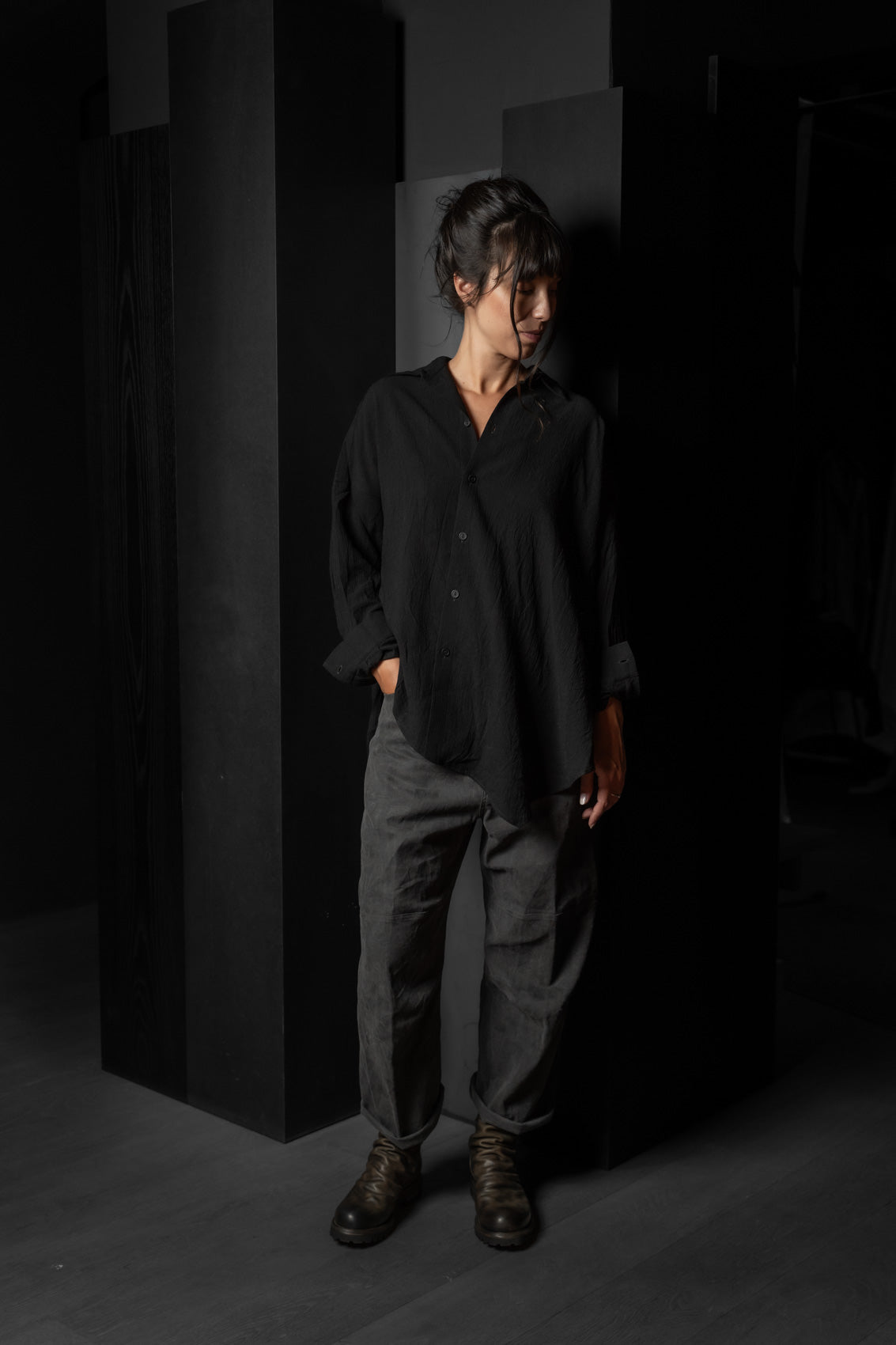 FORME D'EXPRESSION-SHIRT-DS053-BLACK – THE Treasury